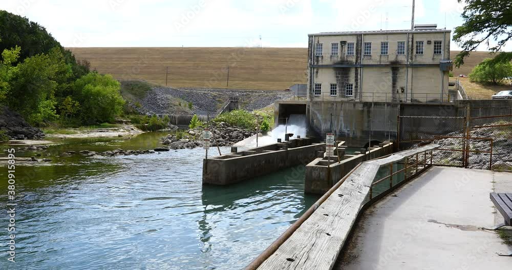 Dam overflow from Canyon Lake to the Guadalupe River in Canyon Lake in ...