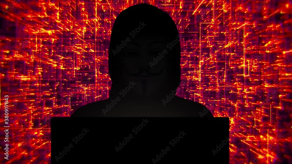 Anonymous Masked Hacker Cyber Security Attack - 4K Dark Web Cybercrime ...