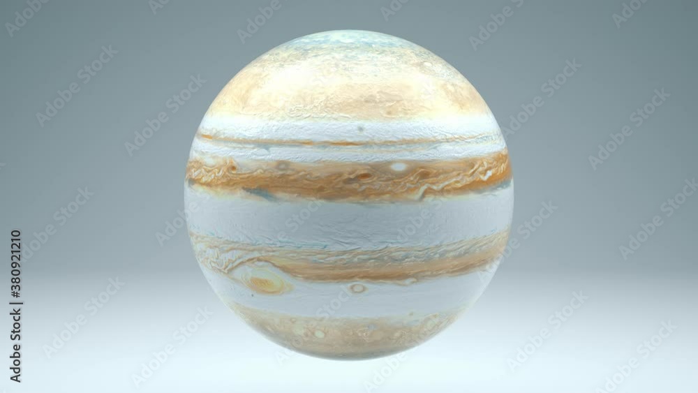 Jupiter Rotating Seamless Looping Isolated 4K with Luma Matte vídeo do ...