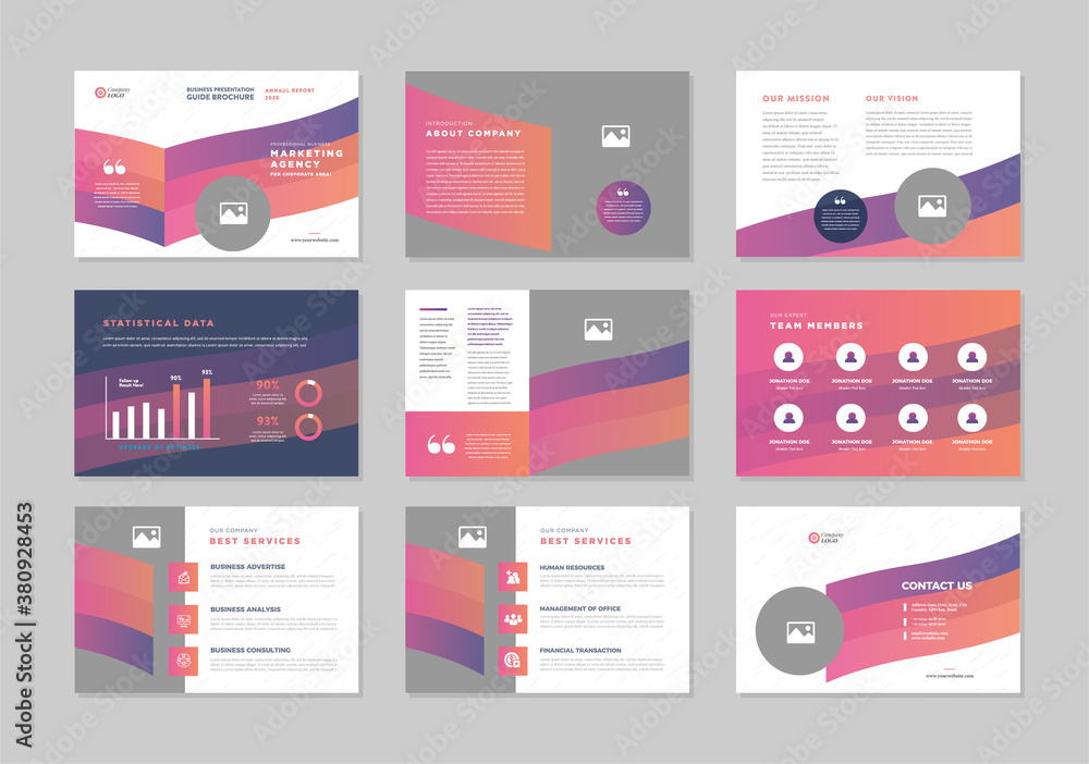 Business Presentation Brochure Guide Design | Powerpoint Slide Template ...