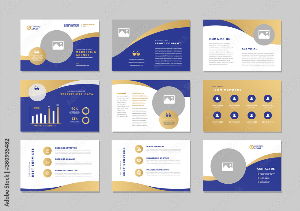 Business Presentation Brochure Guide Design | Powerpoint Slide Template ...