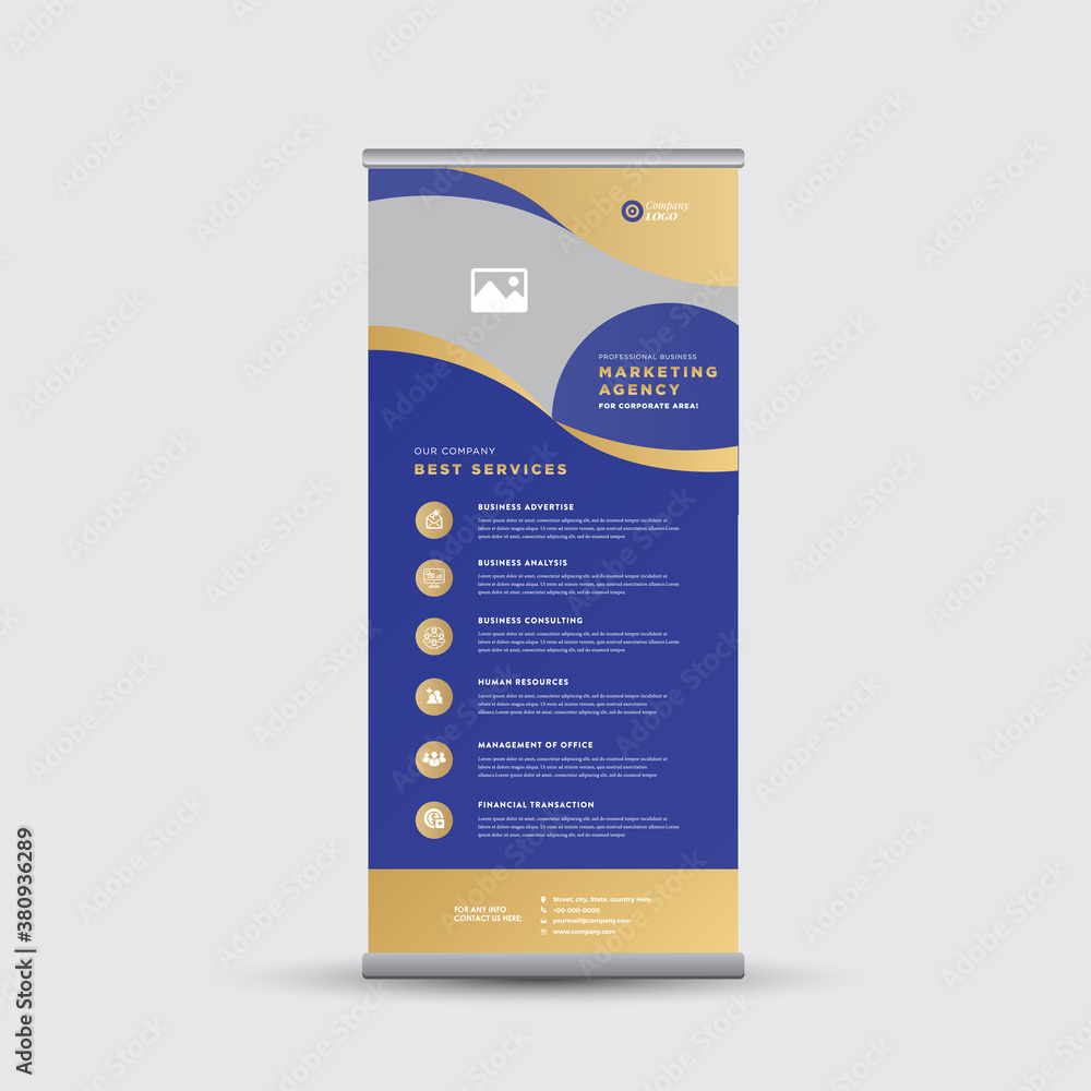 Corporate Business RollUp Banner Design | Stand Up Banner | Vertical ...