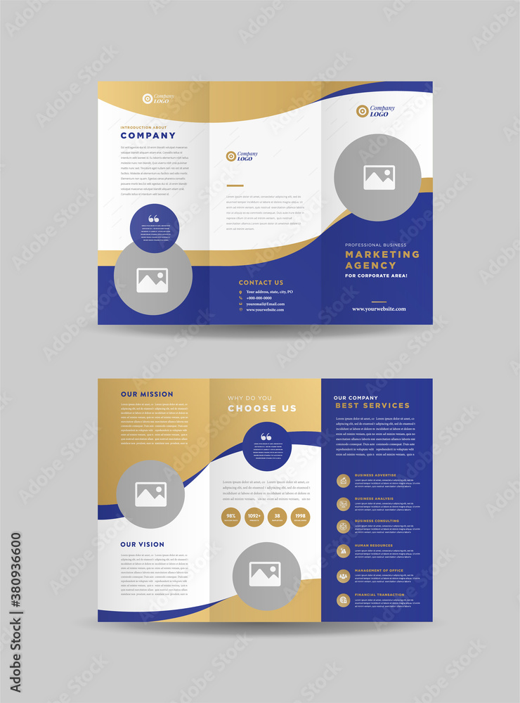 Business Tri-fold Brochure Design | Three Folded Flyer | Handout Design ...