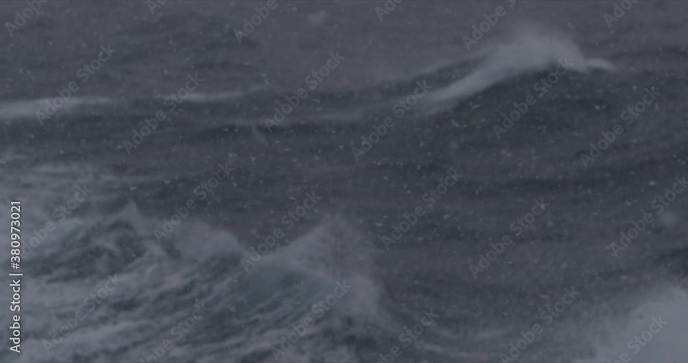 Stockvideon Slow motion imagery of crossing the Drake Passage to ...