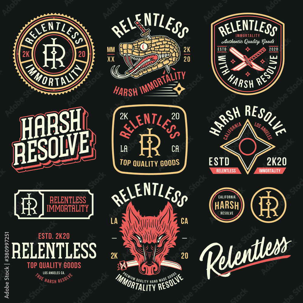 Relentless immortality starting pack vector colored designs Stock ...