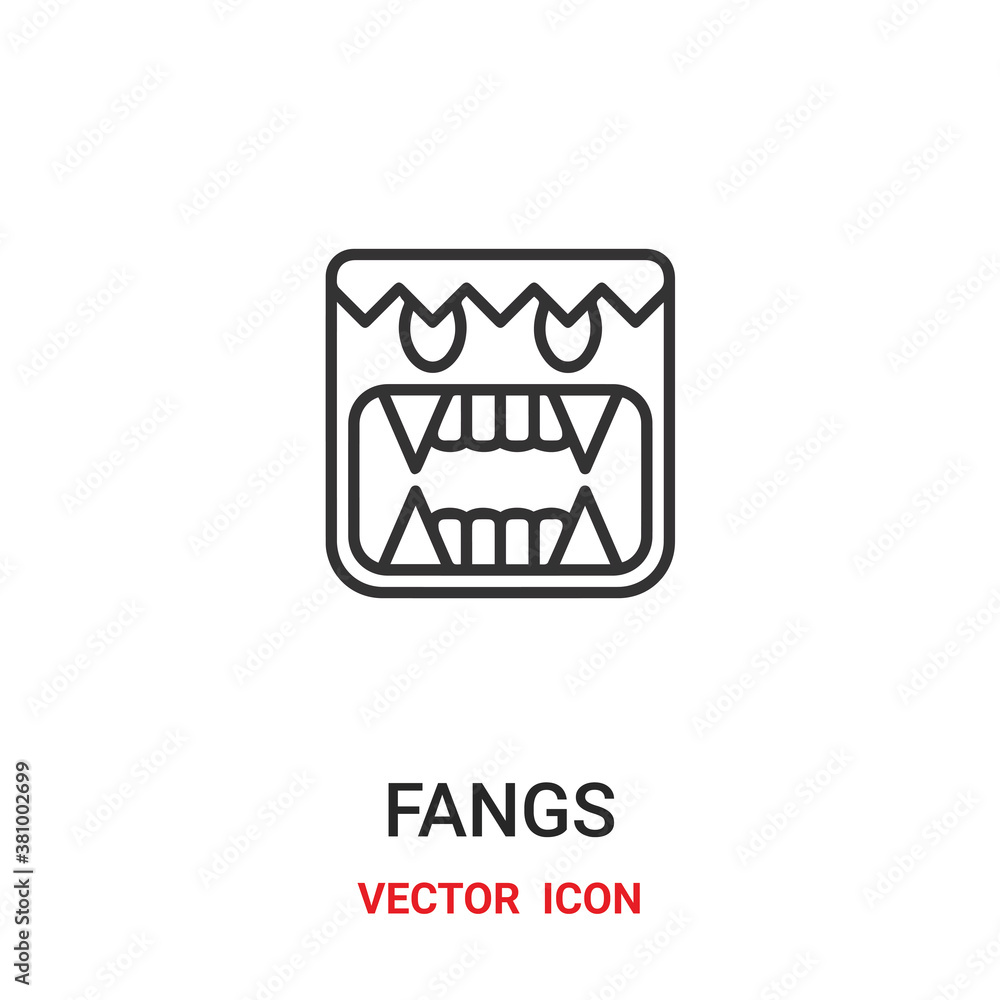 fangs icon vector symbol. fangs symbol icon vector for your design ...