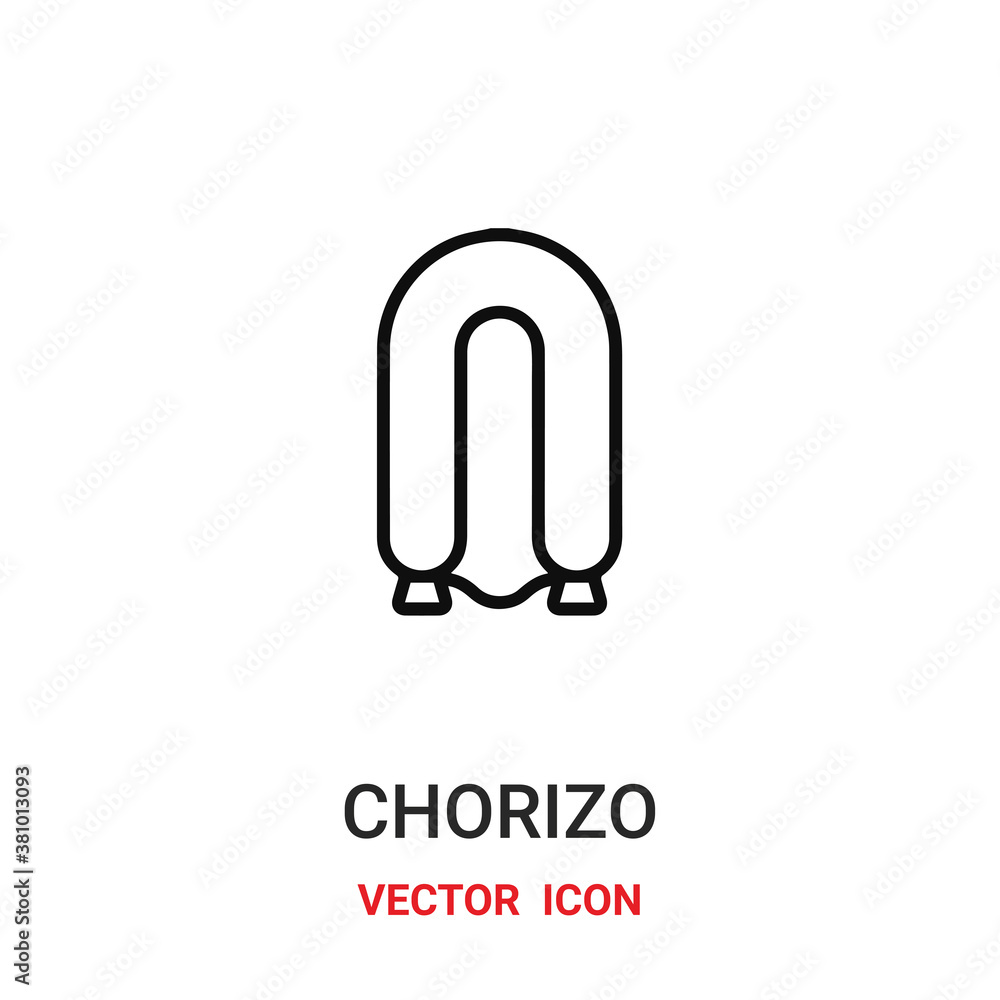 Vecteur Stock Chorizo vector icon. Modern, simple flat vector ...