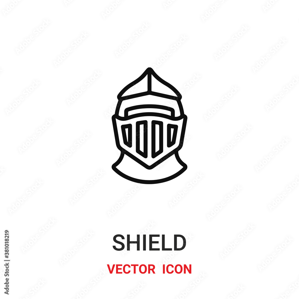 Shield vector icon. Modern, simple flat vector illustration for website ...