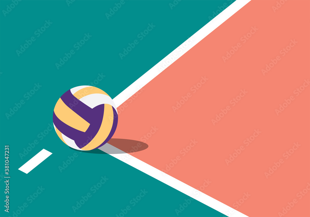 volleyball court training illustration Stock Vector | Adobe Stock