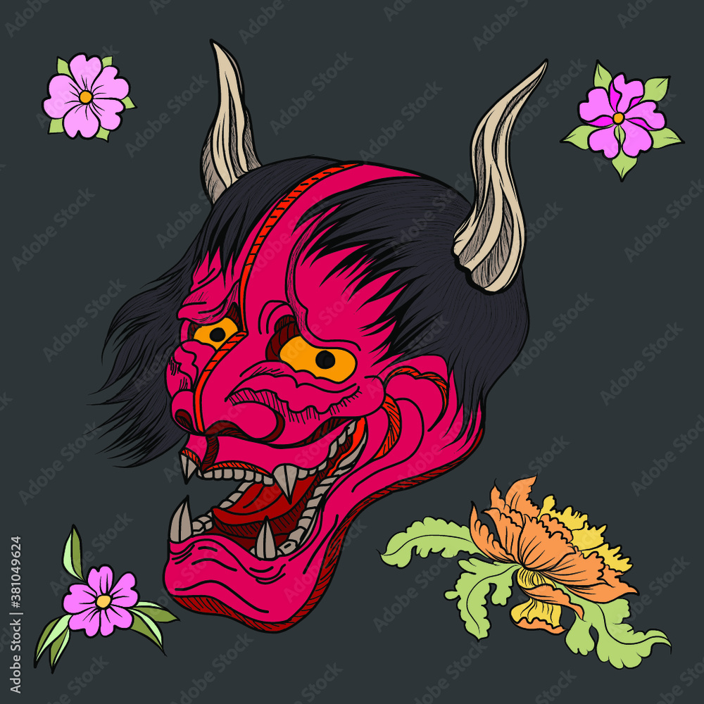 Japanese Dragon tattoo vector and hand drawn illustration.hand drawn ...