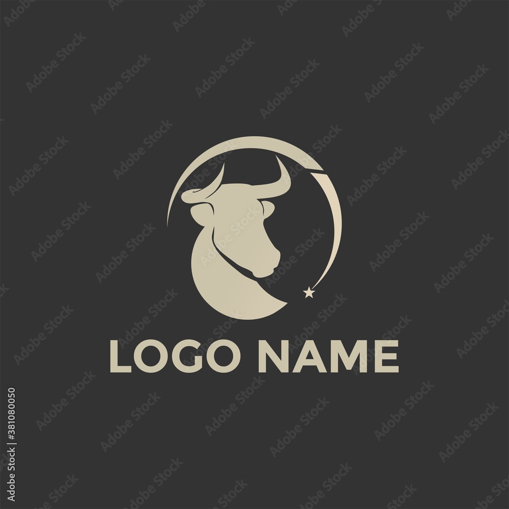 Vector image of an bull design on a white background. Bull Logo, Symbol ...