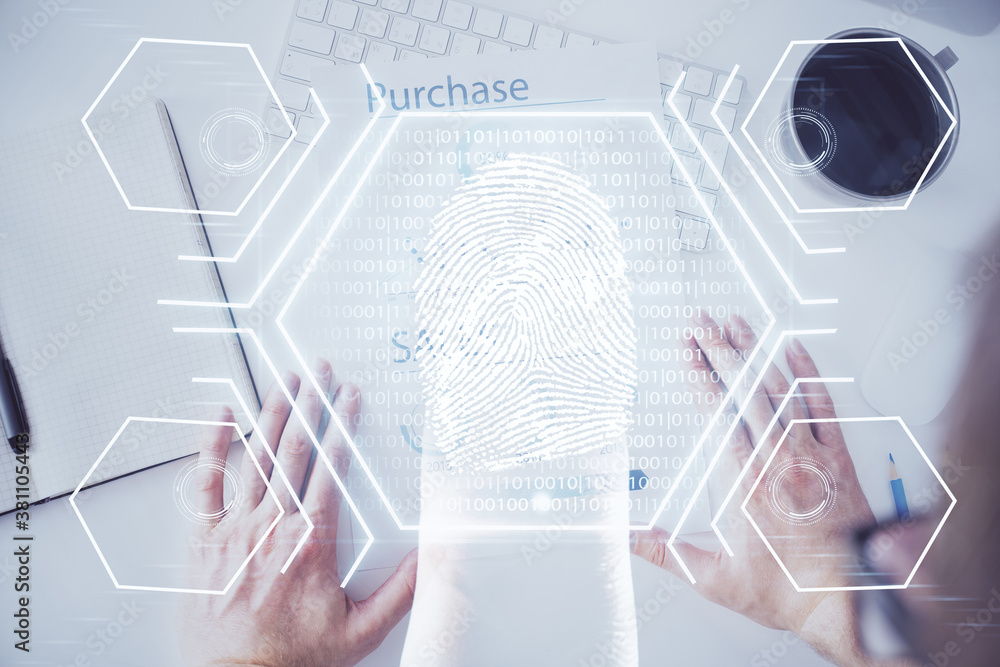 Concept of the future of security and password control through advanced ...