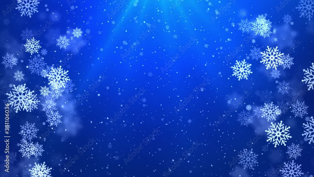 Big Snowflakes Falling Spinning particles. Winter Snowfall. Merry ...