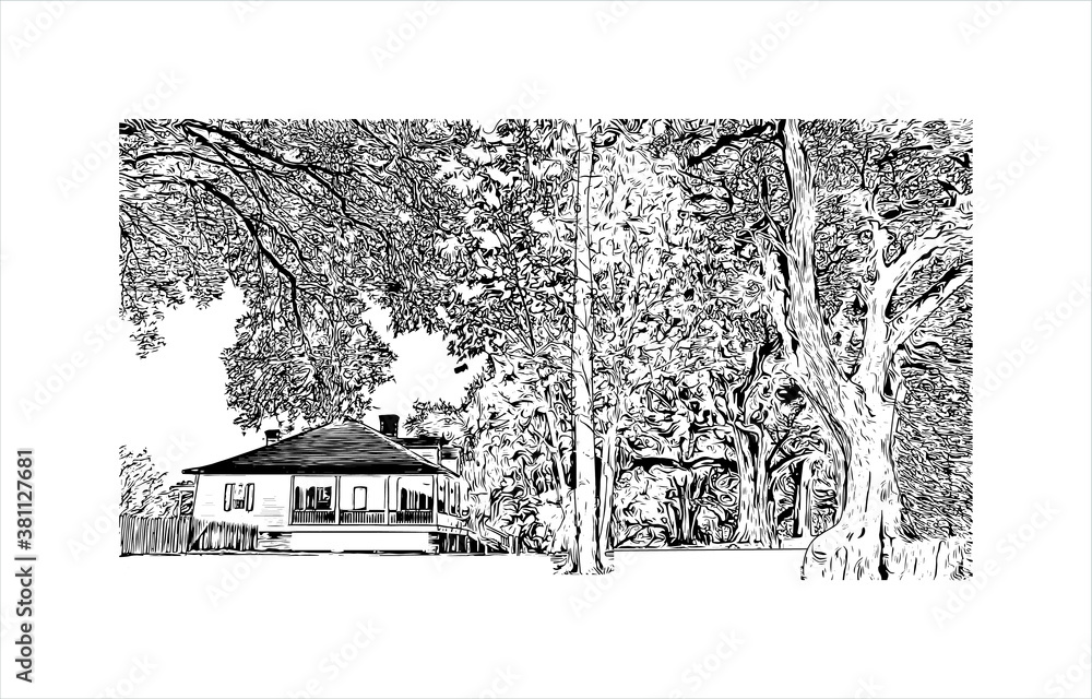 Building view with landmark of Baton Rouge is a city on the Mississippi ...