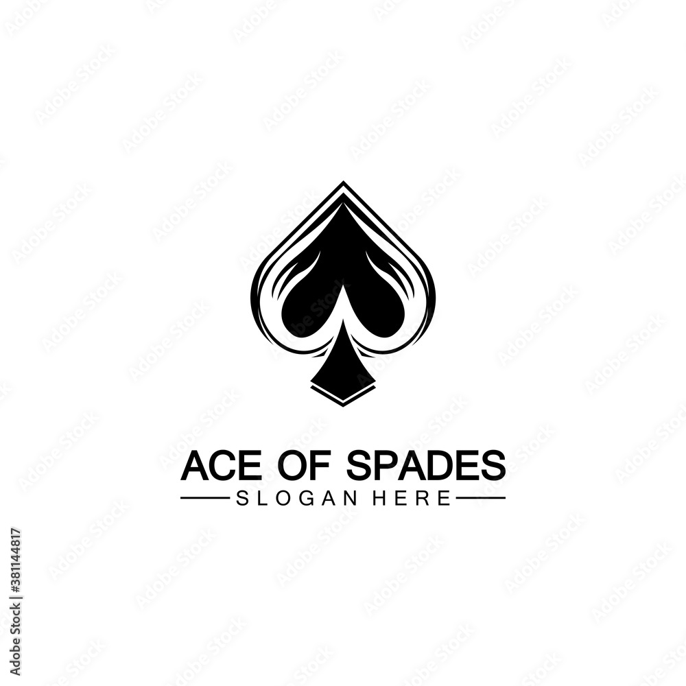 Ace of Spades icon logo design. Flat related icon for web and mobile ...