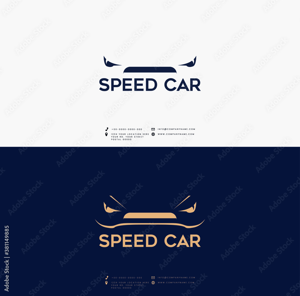 Car logo design. Modern flat vector illustration. Stock Vector | Adobe ...