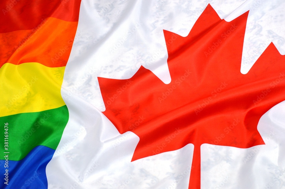 LGBT Canada flag. Rainbow flag. Symbol of pride and tolerance Stock ...