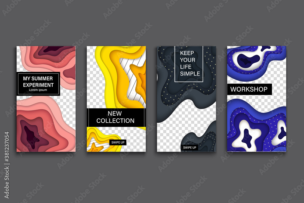 Colorful fluid spectrum gradient transparent editable Instagram social ...