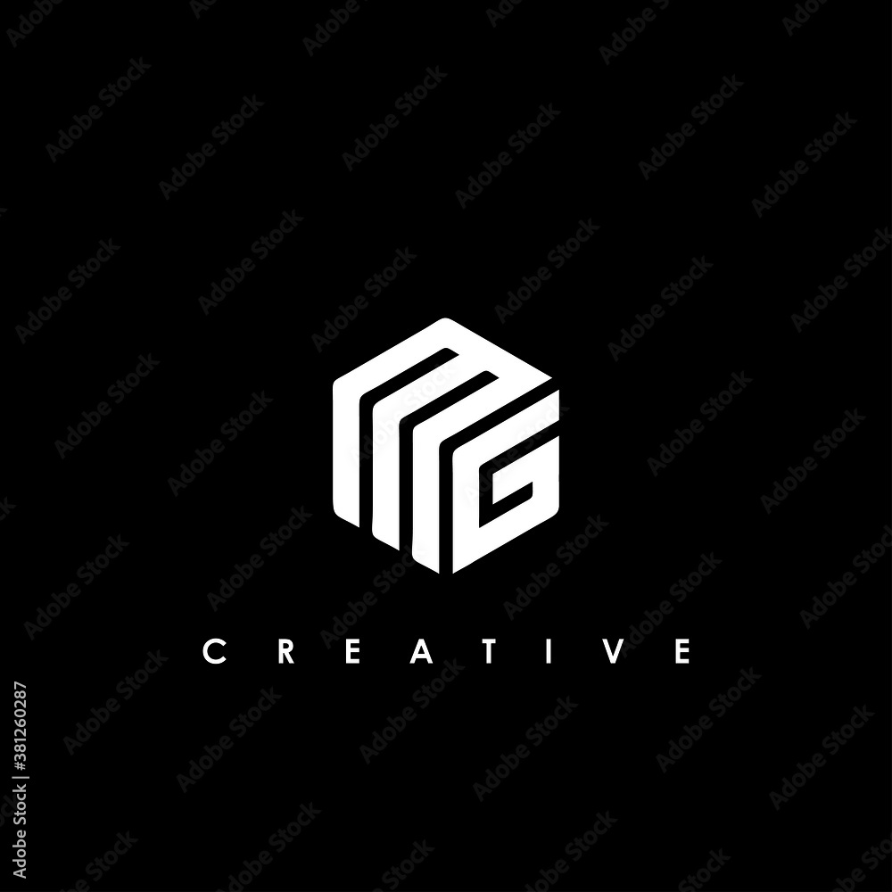 MG Letter Logo Design Template Vector Stock Vector | Adobe Stock