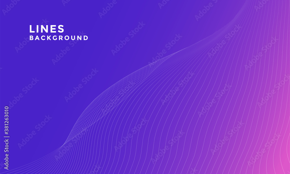 Abstract elegant gradient effect background with flowing lines wave ...