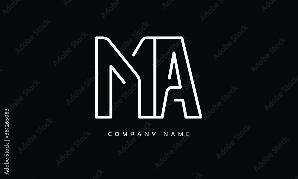 MA, AM, M, A Abstract Letters Logo Monogram Stock Vector | Adobe Stock