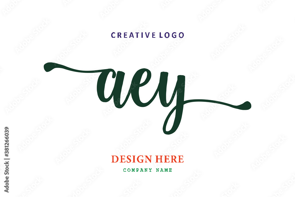 pharmacy letter AEY logo is simple, easy to understand and ...