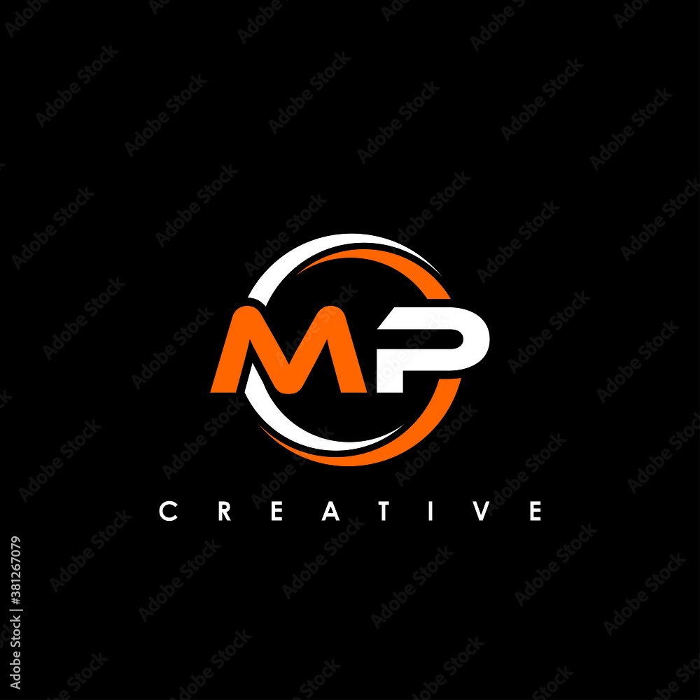 MP Letter Logo Design Template Vector Stock Vector | Adobe Stock