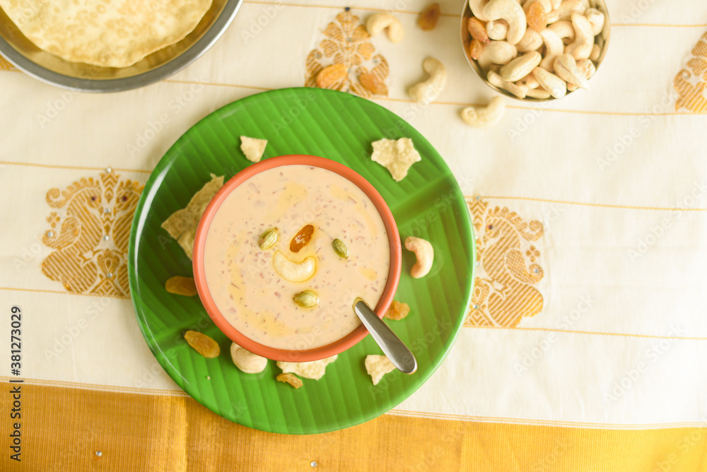 Onam sadhya sweet palada payasam or semiya dal kheer dessert Kerala ...