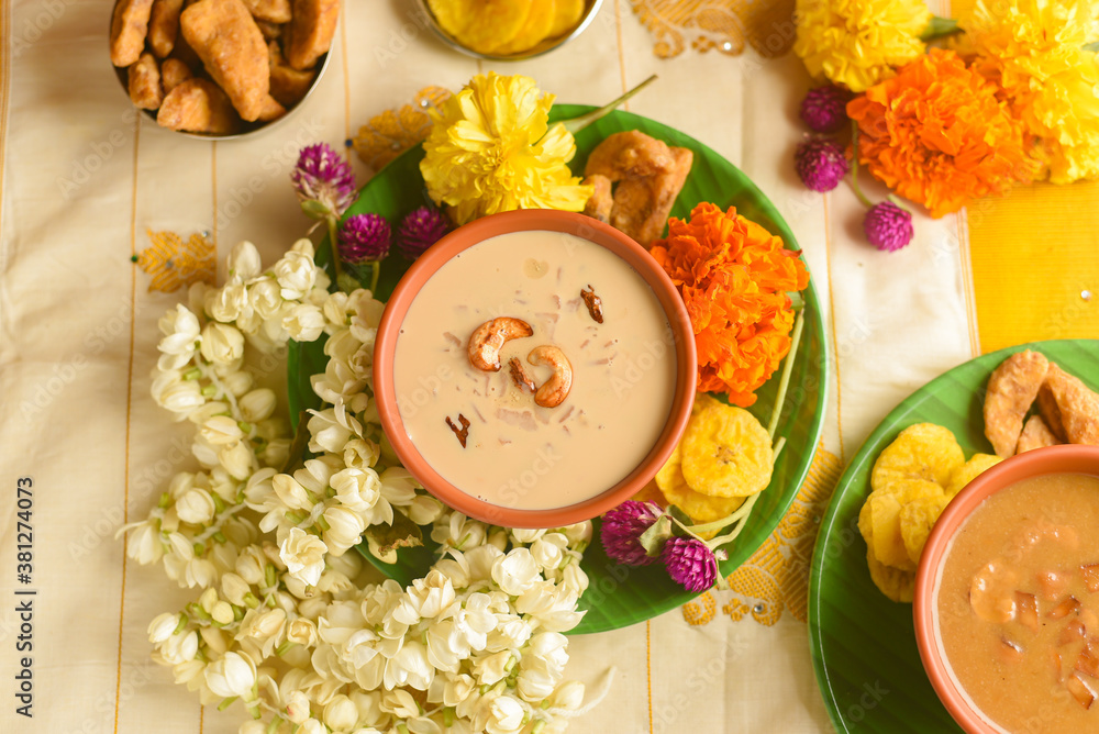 Onam sadhya sweet palada payasam or semiya dal kheer dessert Kerala ...