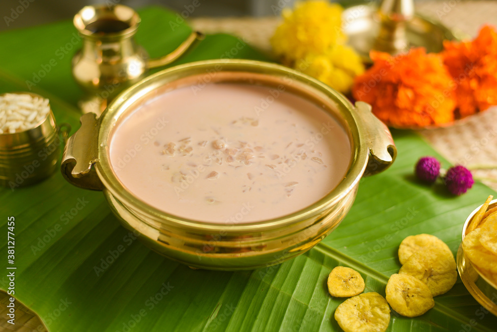 Onam sadhya sweet palada payasam or semiya dal kheer dessert Kerala ...