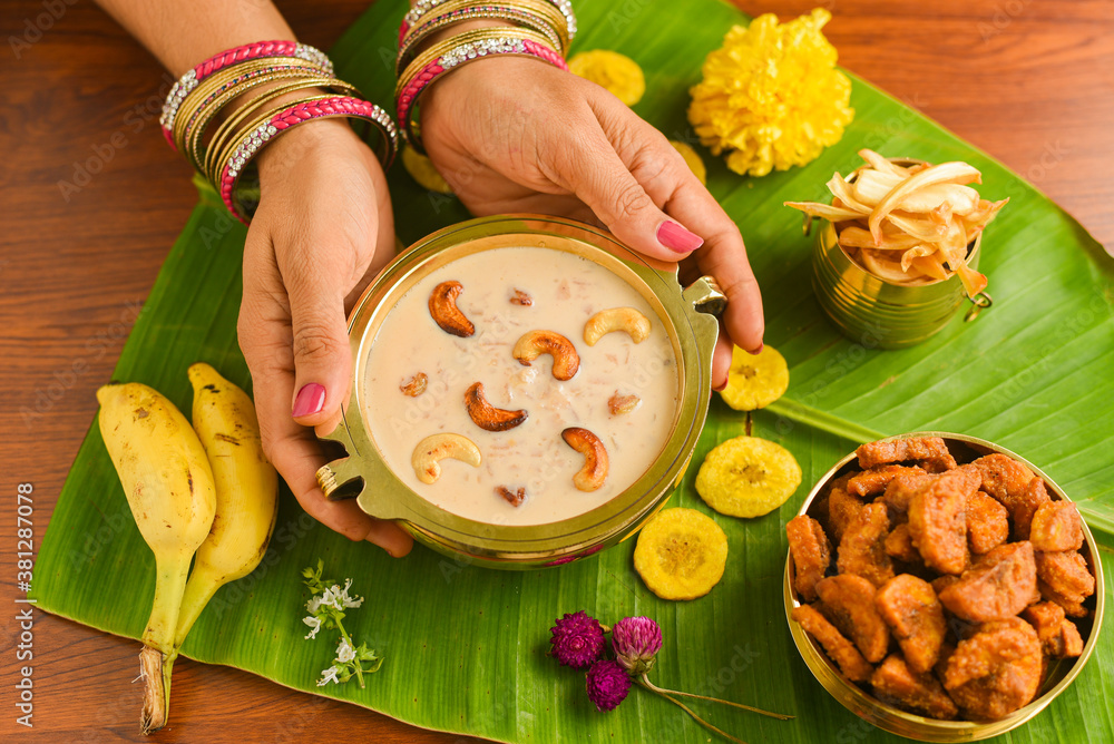 Onam sadhya sweet palada payasam or semiya dal kheer dessert Kerala ...