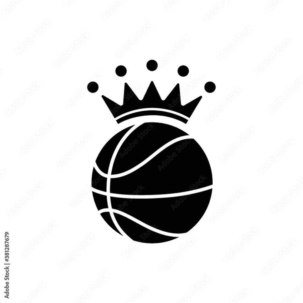 basketball with a crown Stock Vector | Adobe Stock
