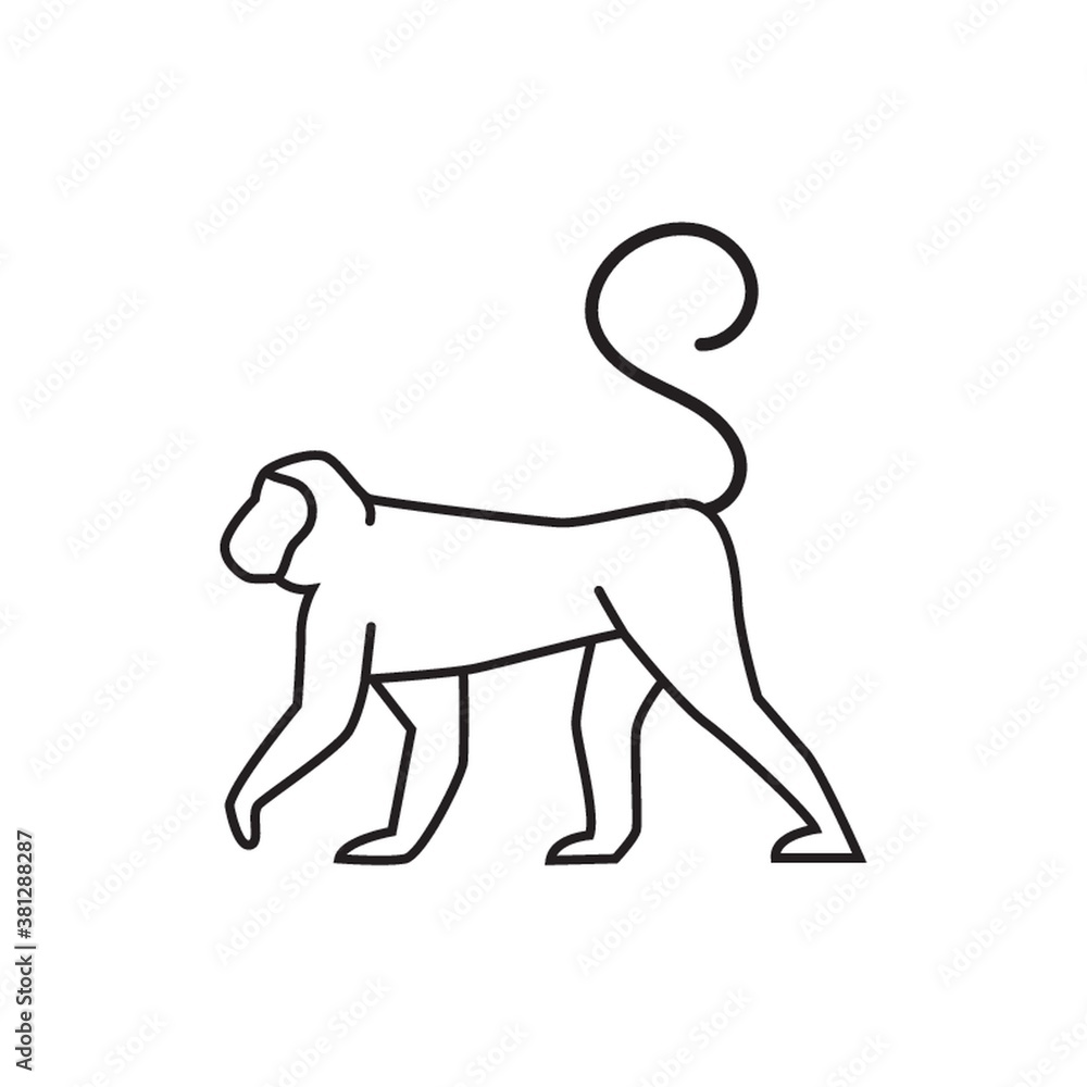 monkey Stock Vector | Adobe Stock