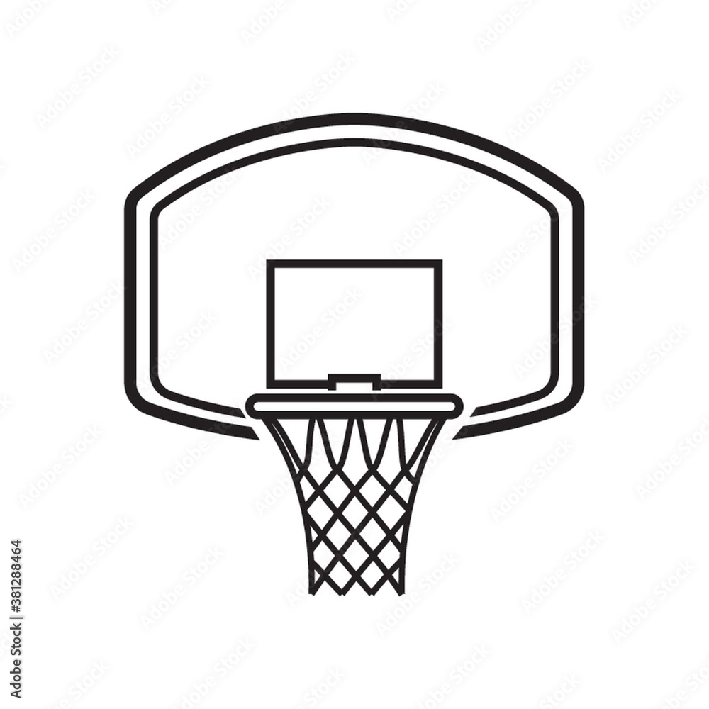 basketball hoop Stock Vector | Adobe Stock