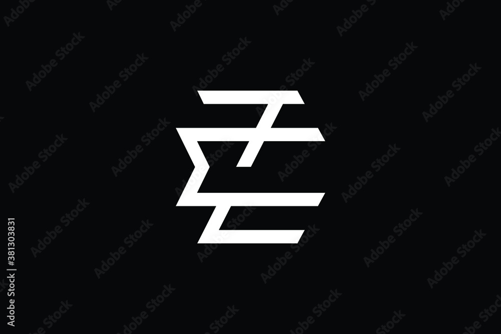 Minimal Innovative Initial ZE logo and EZ logo. Letter Z E EZ ZE ...