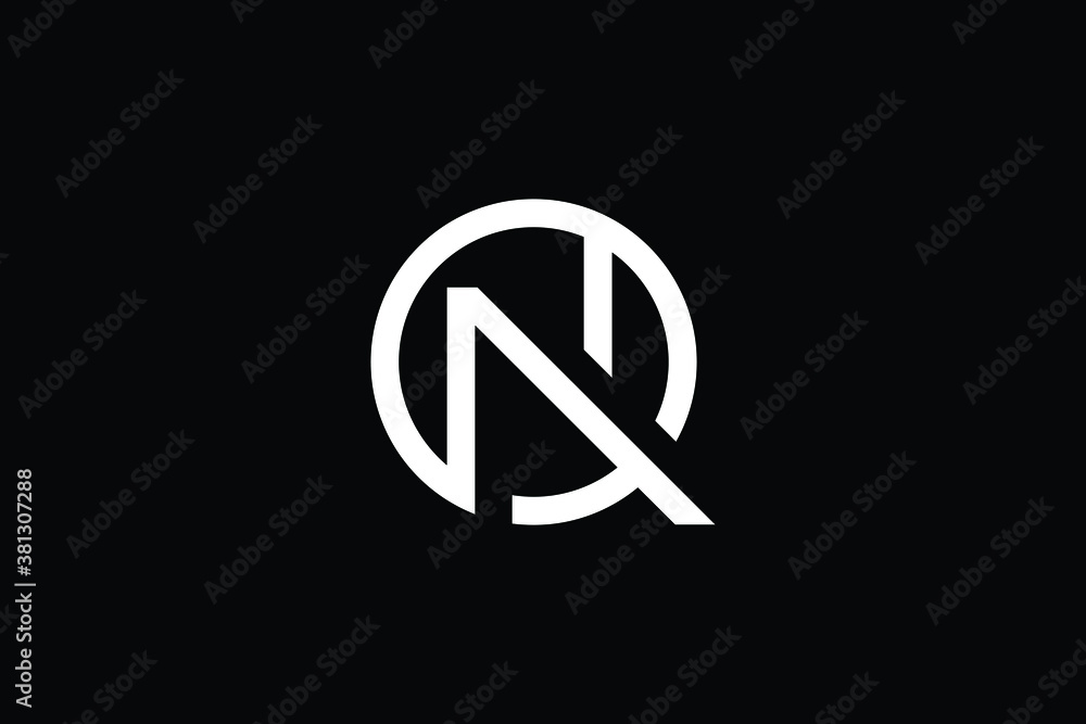Minimal Innovative Initial QN logo and NQ logo. Letter Q N NQ QN ...