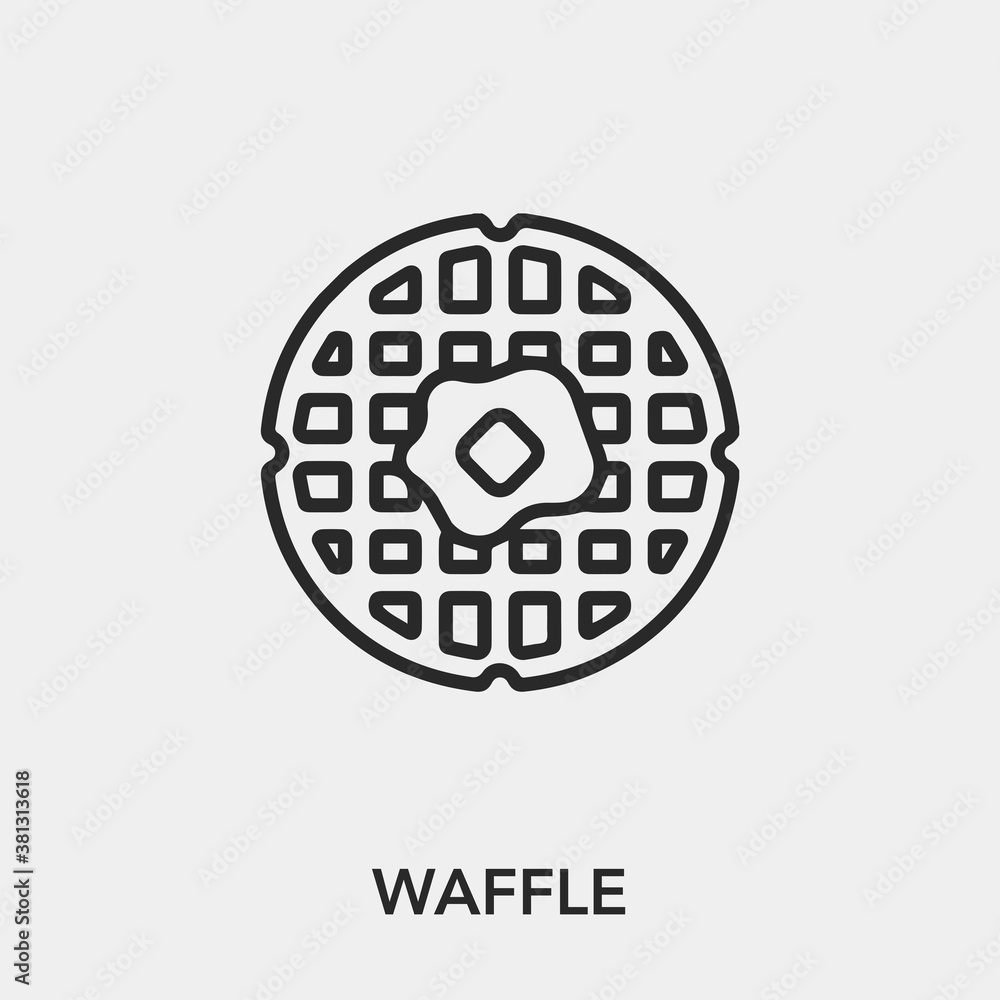 Waffle Icon Vector