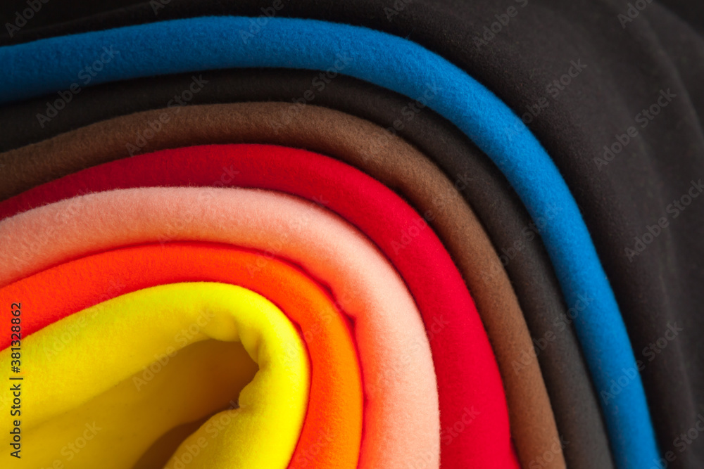 Colorful fleece pile. Background texture, close-up Stock Photo | Adobe ...