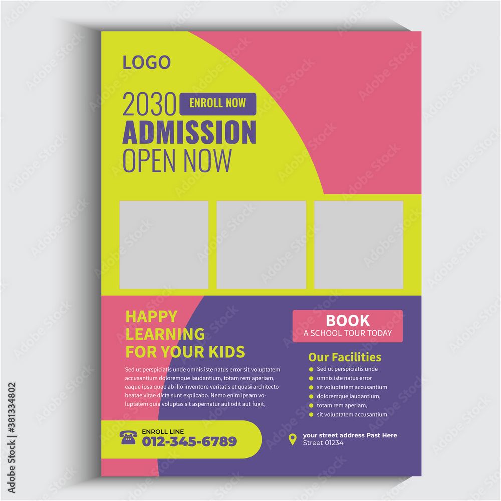 Kids Education Flyer Template, Stylish and trendy Back to school ...