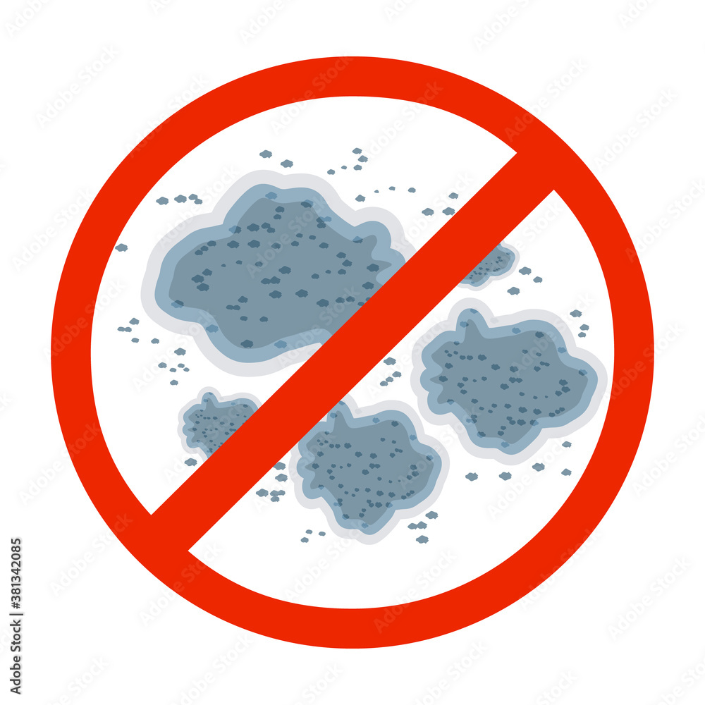 No mold sign isolated on white background. Stop mold icon for ...