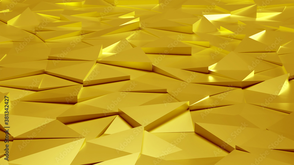 Abstract background with triangulated surfaces. Illustration with ...