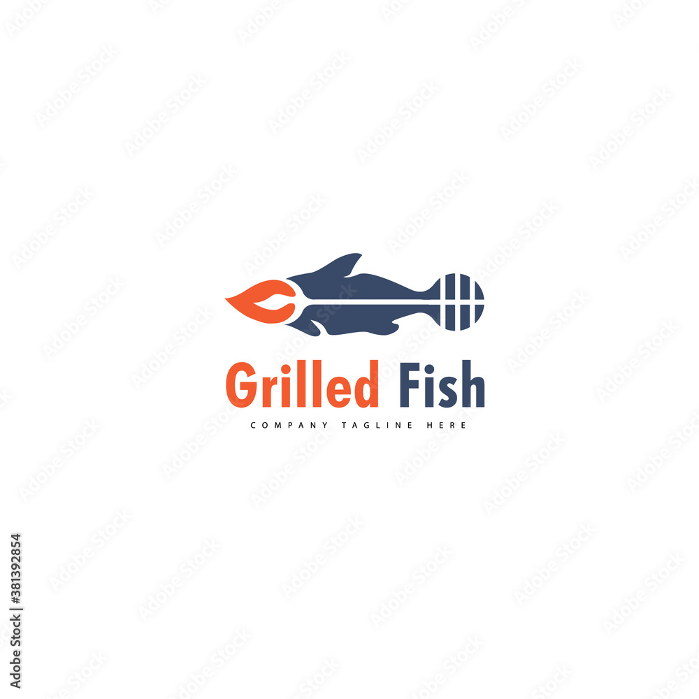 Grilled Fish Logo Icon Design, Fish Logo, Restaurant logo, Grill Logo ...