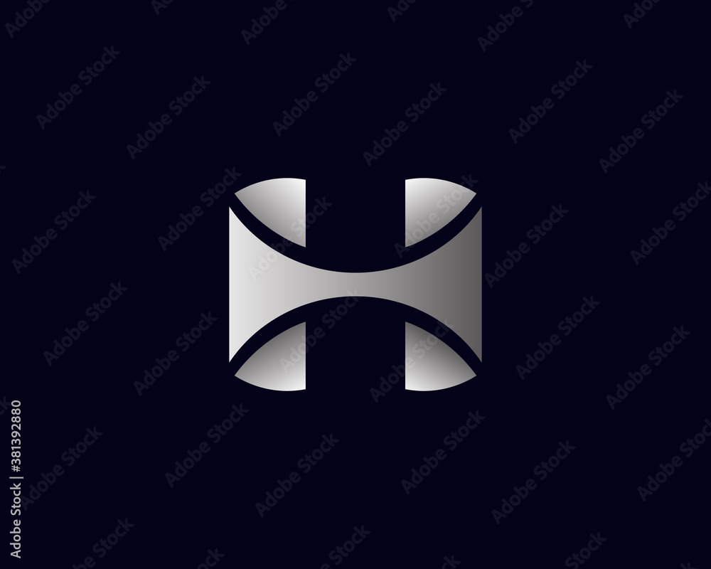 Initial letter H logo template suitable for businesses and product ...
