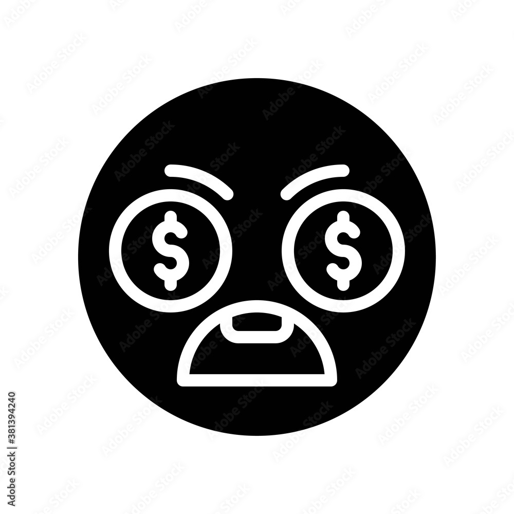 economic recession related emoji with dollars eyes and face vectors in ...