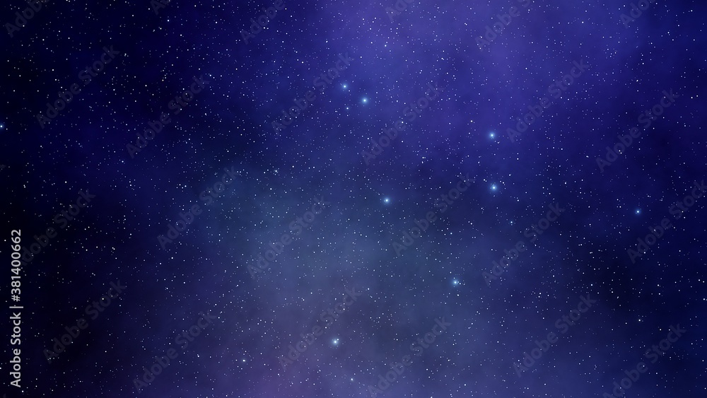 Stars in sky, starry night starlight shine of milky way, space cosmic ...