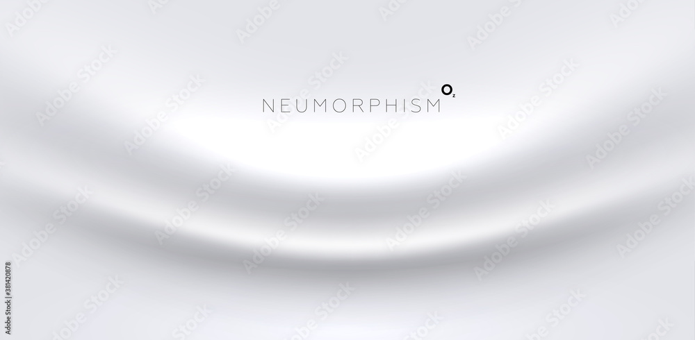 Trendy Neumorphism style liquid plastic interface background. Soft ...