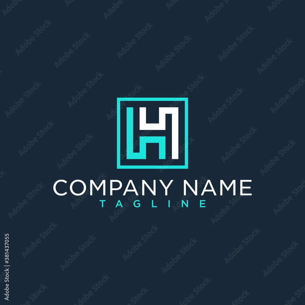 H,initial logo design inspiration Stock Vector | Adobe Stock