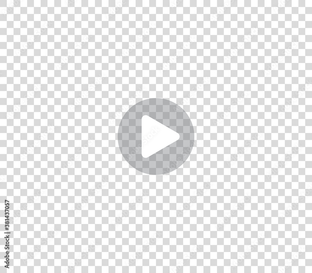 Play video sign or button - vector. Transparent Play button isolated on ...