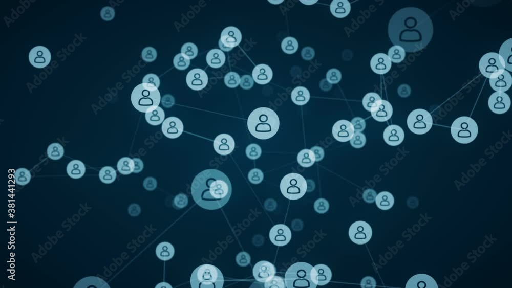 Connecting people, network seamless.Looping zoom in animation.Global ...