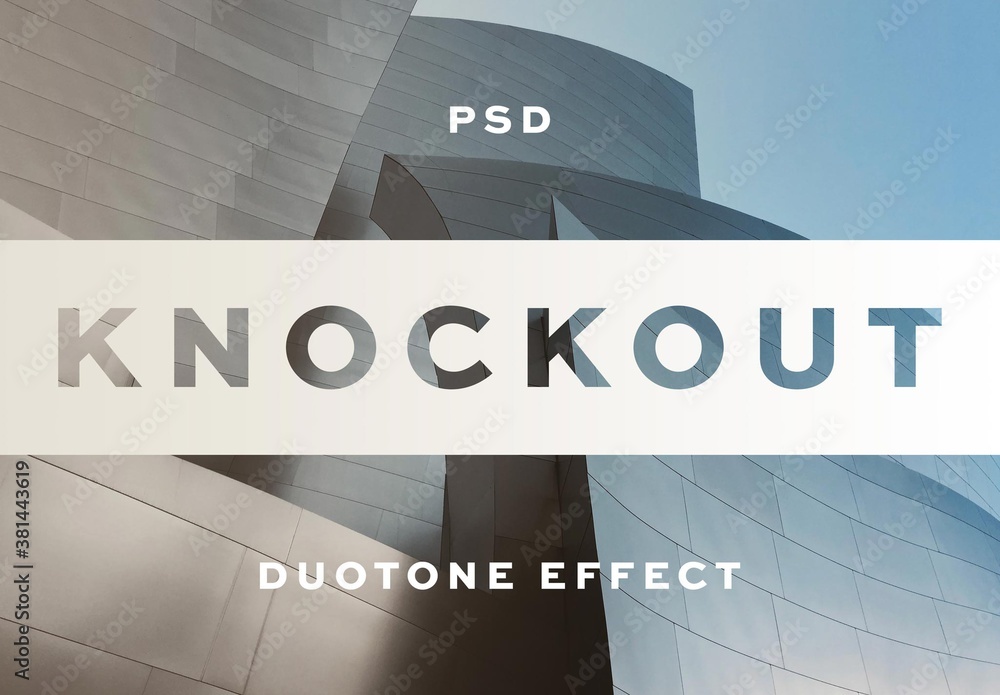 Knockout Text Effect Logo Mockup Stock Template | Adobe Stock